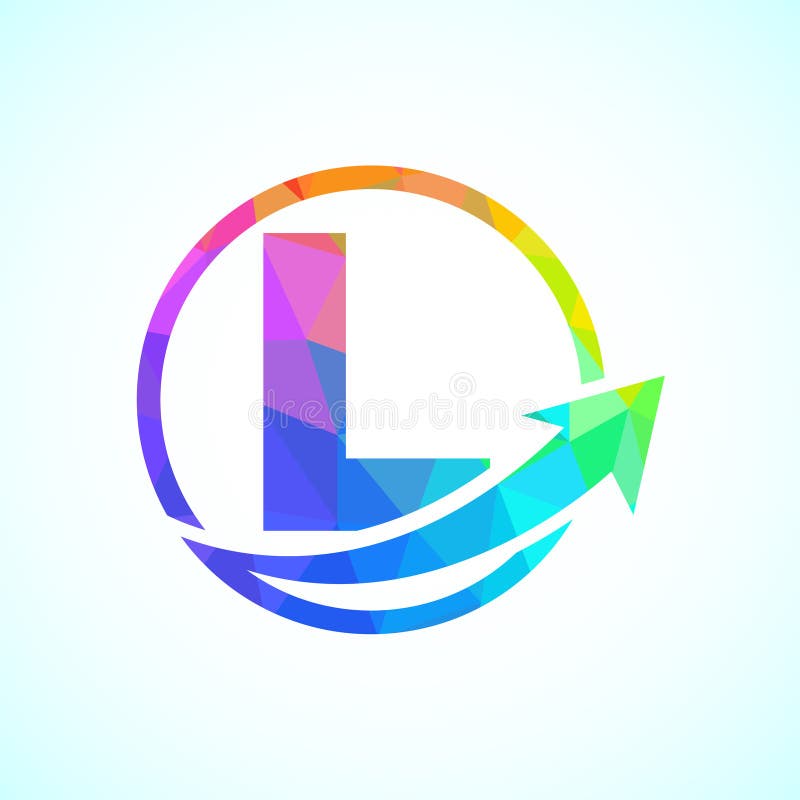 Initial Alphabet L Logo Design Incorporated with the Arrow. Financial ...