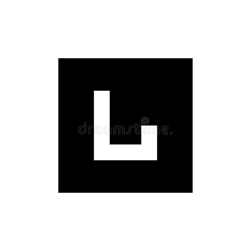 Initial Alphabet L Logo Design, Letter L Icon, Black and White Vector ...