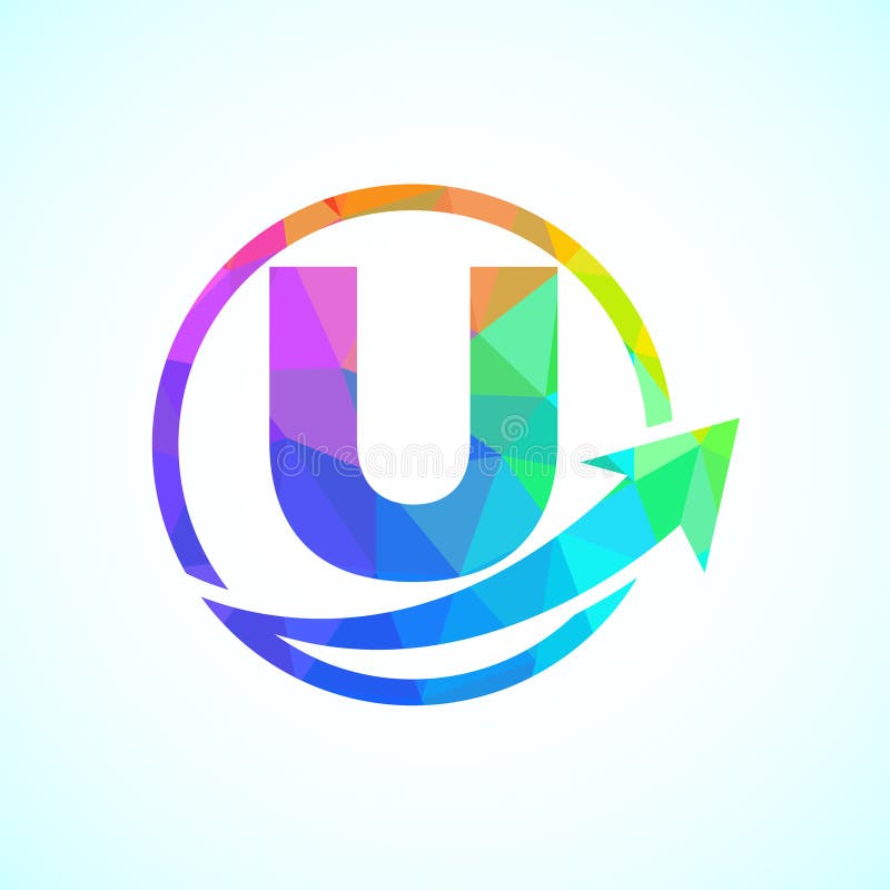 Initial Alphabet U Logo Design Incorporated with the Arrow. Financial ...