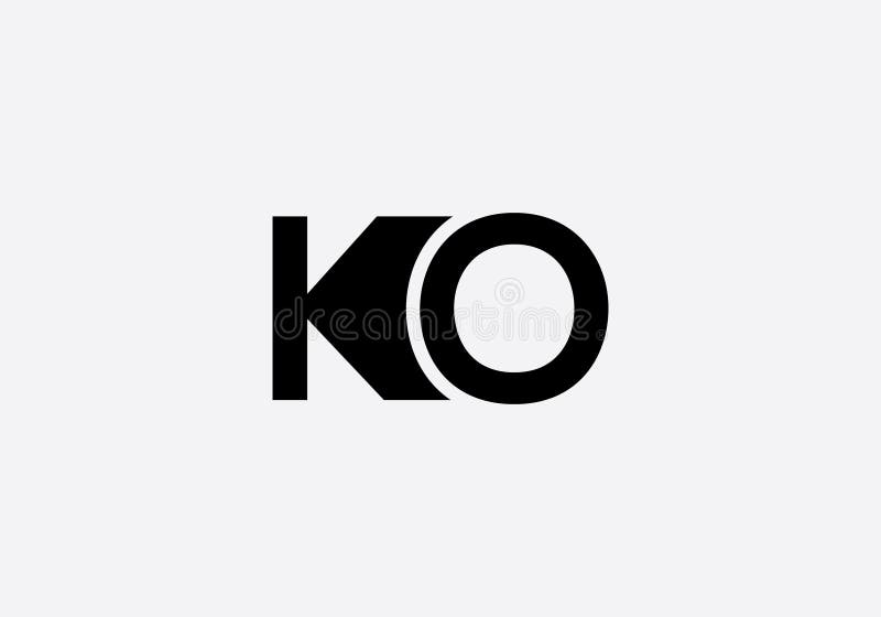 Initial Alphabets KO Logo Design Vector Template. Abstract Letter KO ...