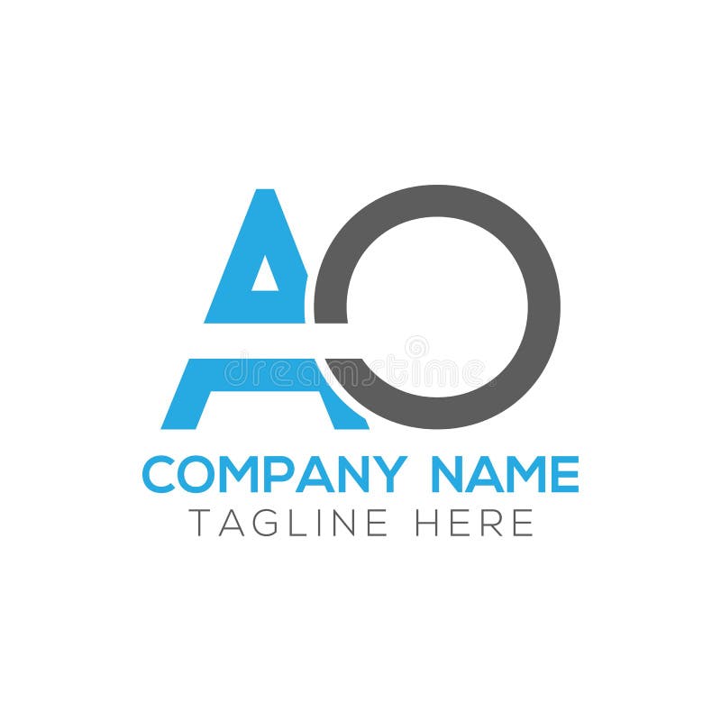 Initial AO Letter Logo Design Modern Business Typography Vector ...