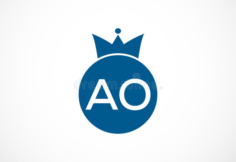 Initial AO Letter Logo Design, Vector Design Concept Stock Vector ...