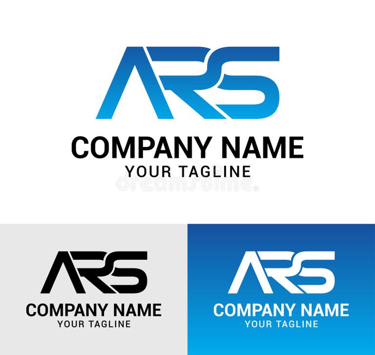 Abstract Initial ARS Letter Modern Typography Geometric Vector Logo ...