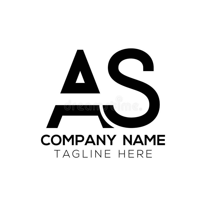 Initial AS Letter Logo Design Modern Business Typography Vector ...
