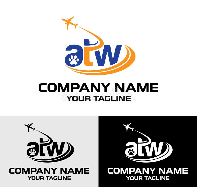 Initial ATW Letter Animal Transportation Vector Logo Design Template ...