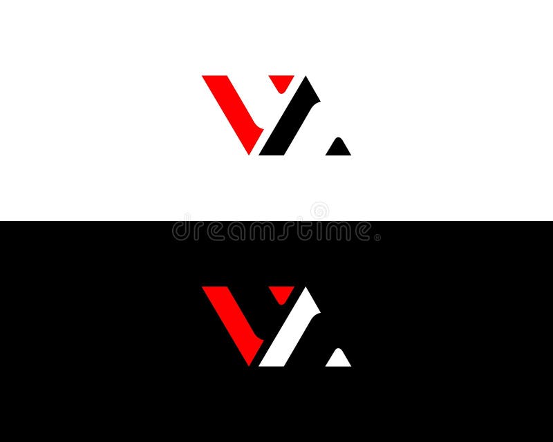 Initial AV or VA Alphabet Letters Logo Stock Vector - Illustration of ...