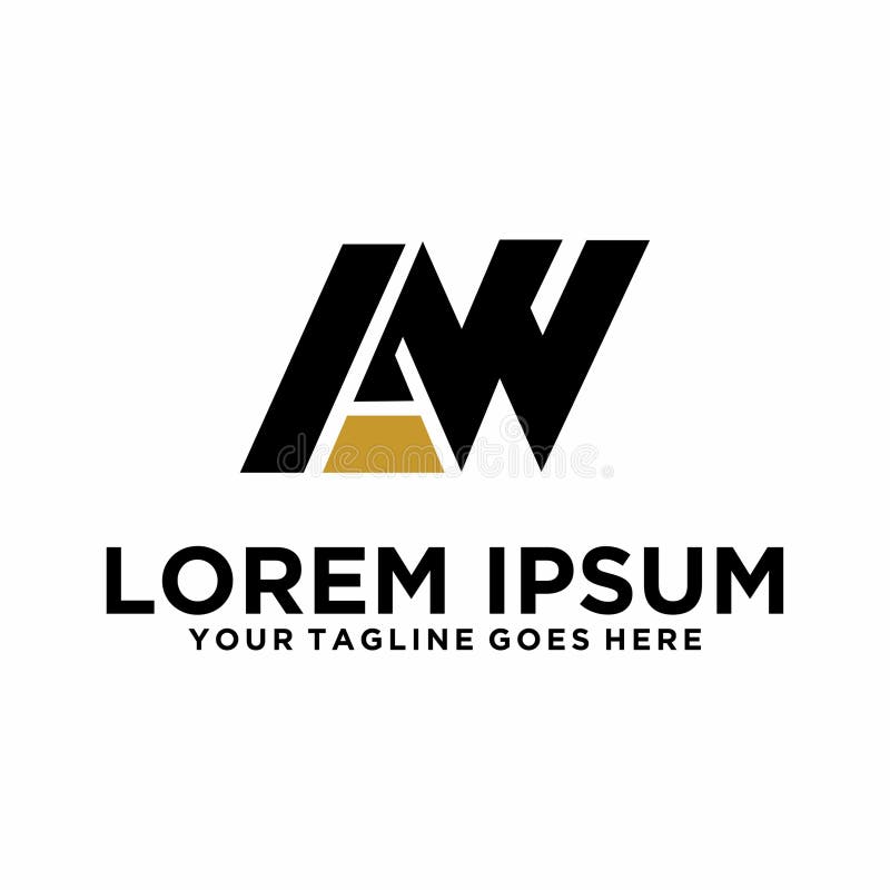 Initial AW Industry Logo Idea Stock Illustration - Illustration of ...