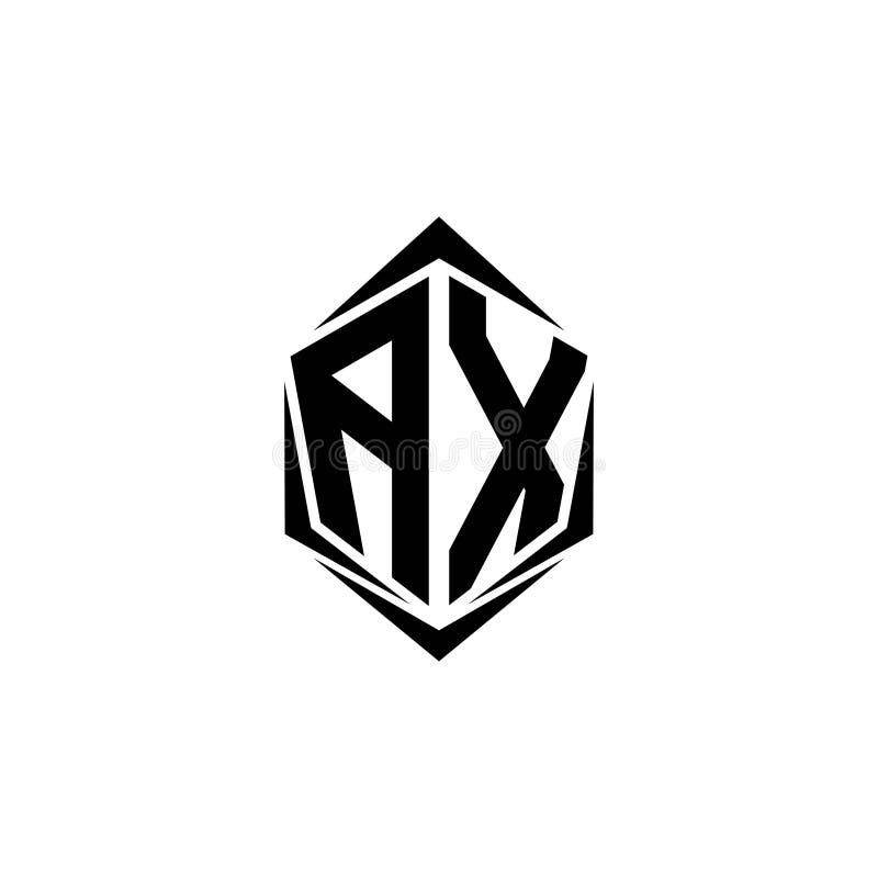 Initial AX Logo Design, Initial AX Logo Design with Shield Style, Logo ...
