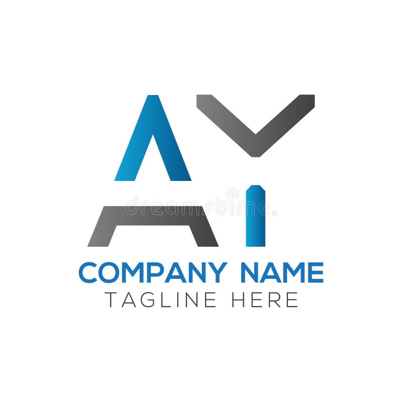 Initial AY Letter Logo Design Modern Business Typography Vector ...