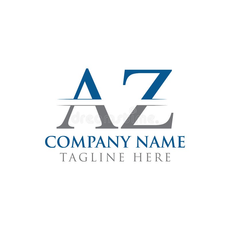 Initial AZ Letter Logo with Creative Modern Business Typography Vector ...