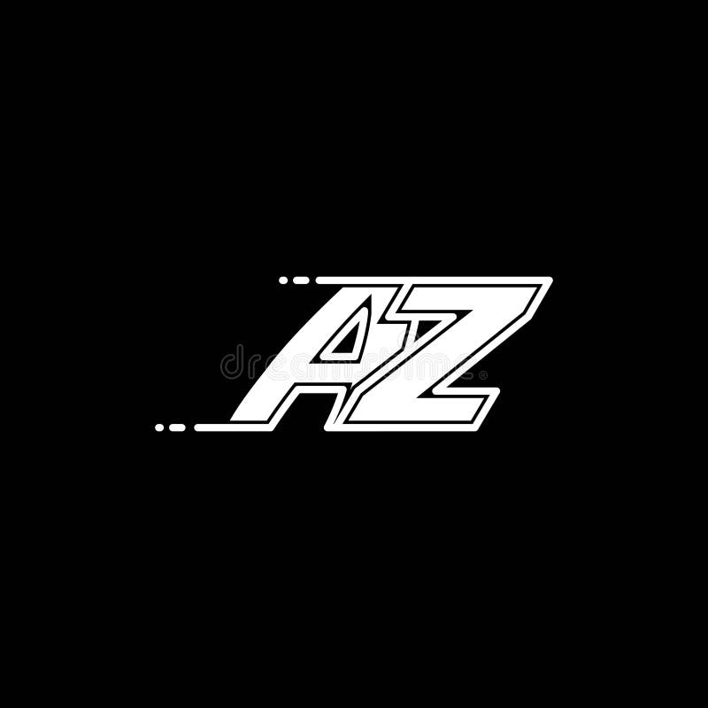 Initial AZ Logo Design with Shape Style, Logo Business Branding Stock ...