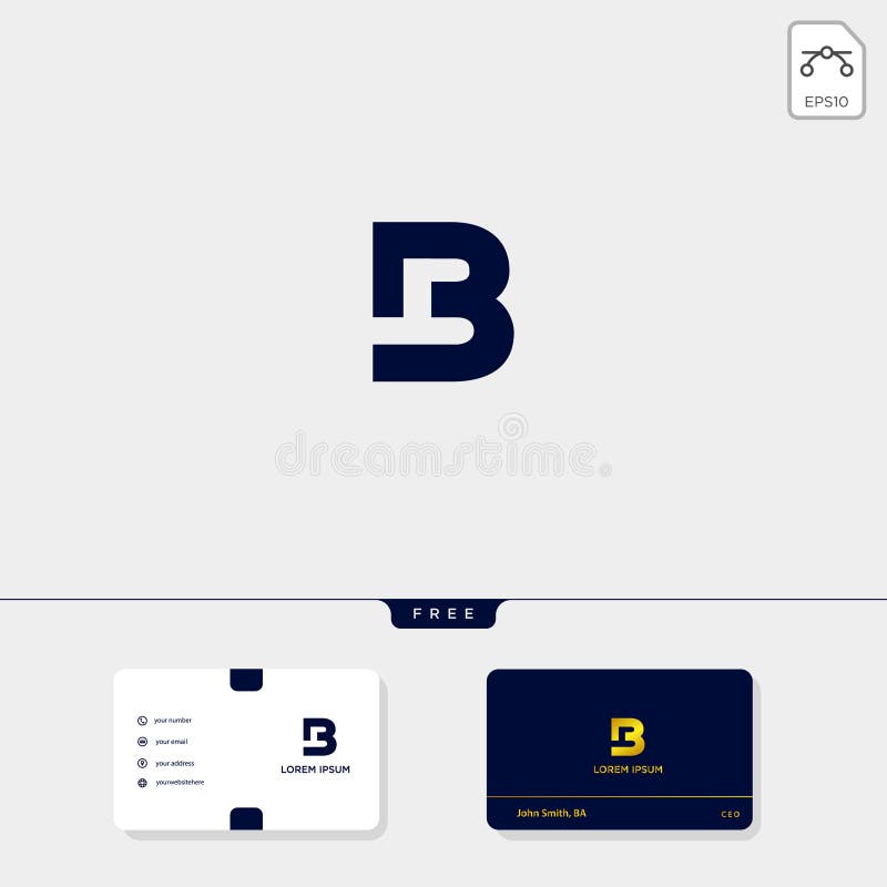 Initial B, BB, 13, 3, or EB Outline Creative Logo Template and Business ...