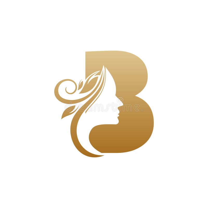 Initial B Face Beauty Logo Design Templates Stock Illustration ...