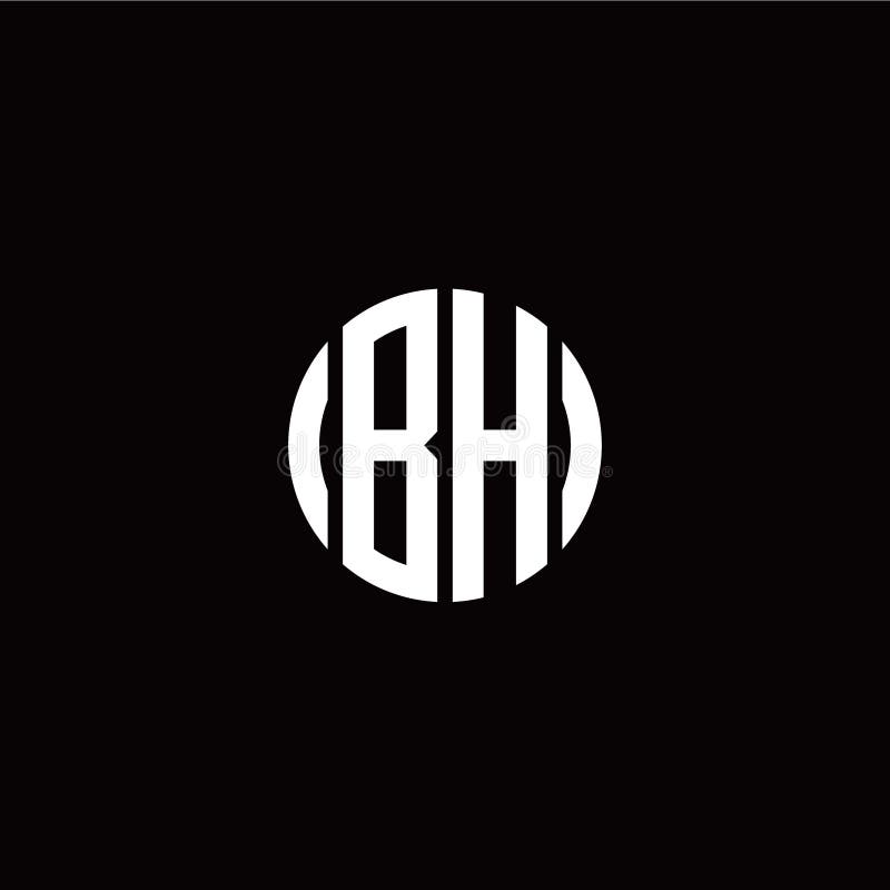 Initial B H Letter with Circle Style Logo Template Vector Stock Vector ...