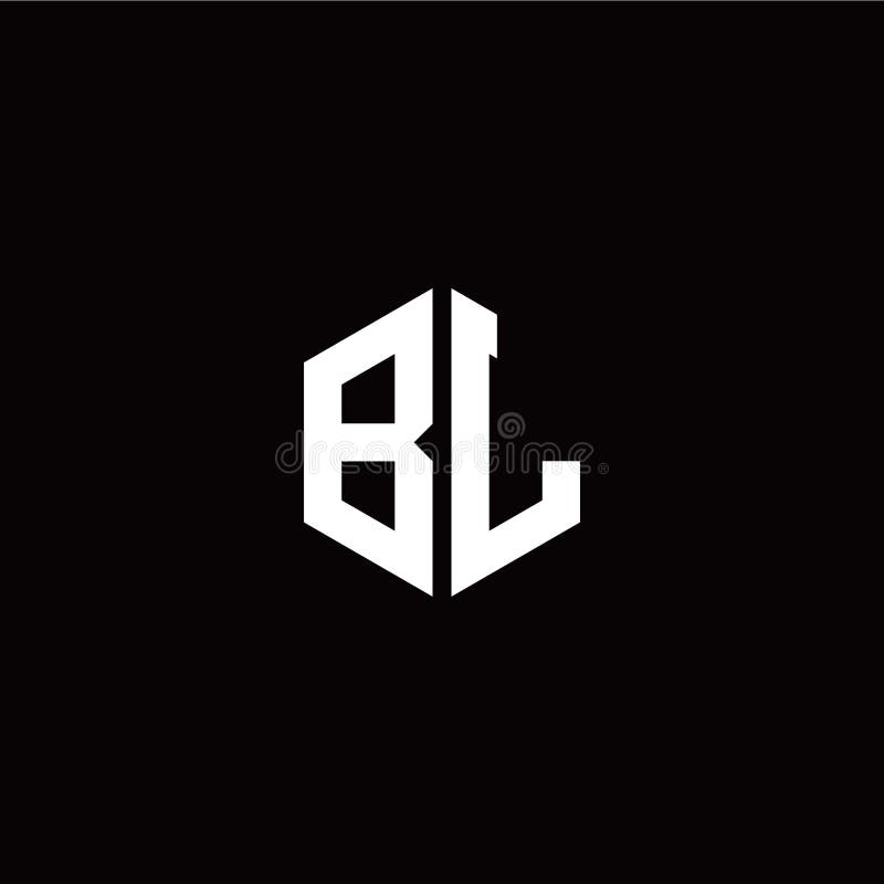 Initial B L Letter with Polygon Modern Style Logo Template Vector Stock ...