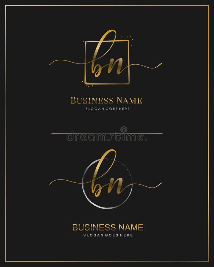 Initial B N BN Handwriting Logo Vector. Letter Handwritten Logo ...