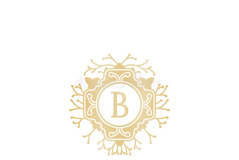 Initial B, Wedding Boutique Logo Designs Inspiration Isolated on White ...