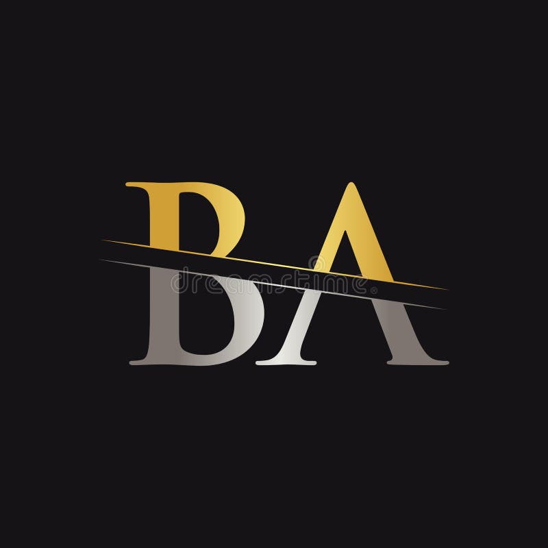 Initial BA Letter Logo with Creative Modern Business Typography Vector ...