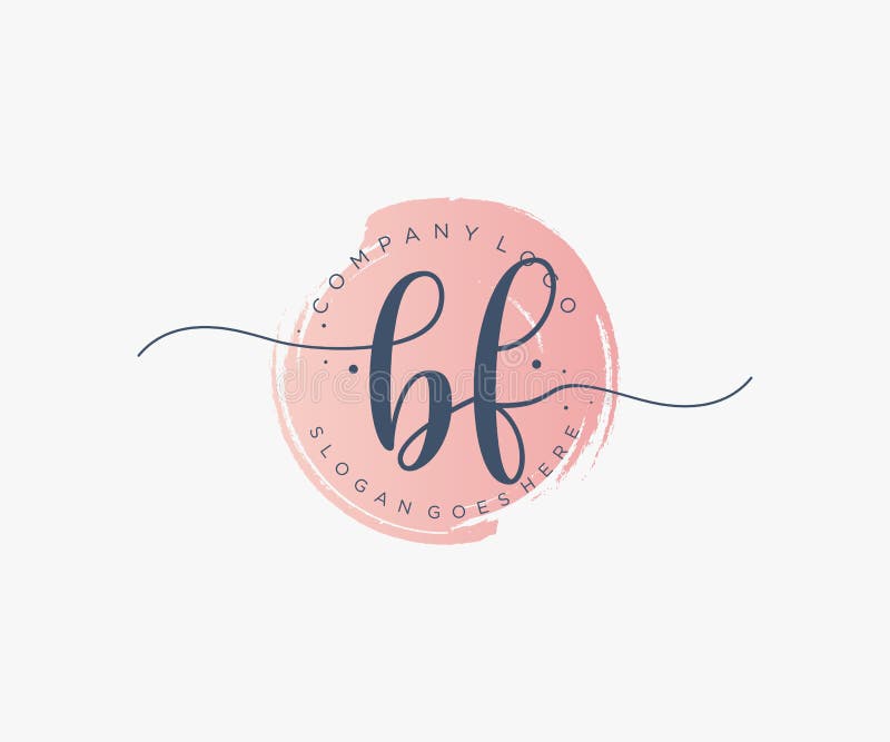 Initial BF Feminine Logo. Usable for Nature, Salon, Spa, Cosmetic and ...