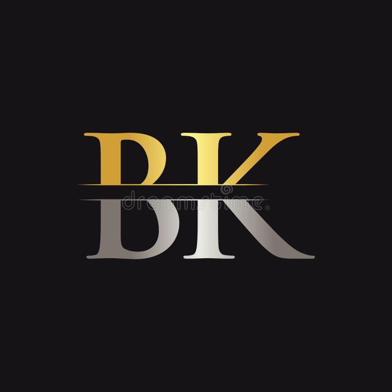Initial BK Letter Logo with Creative Modern Business Typography Vector ...