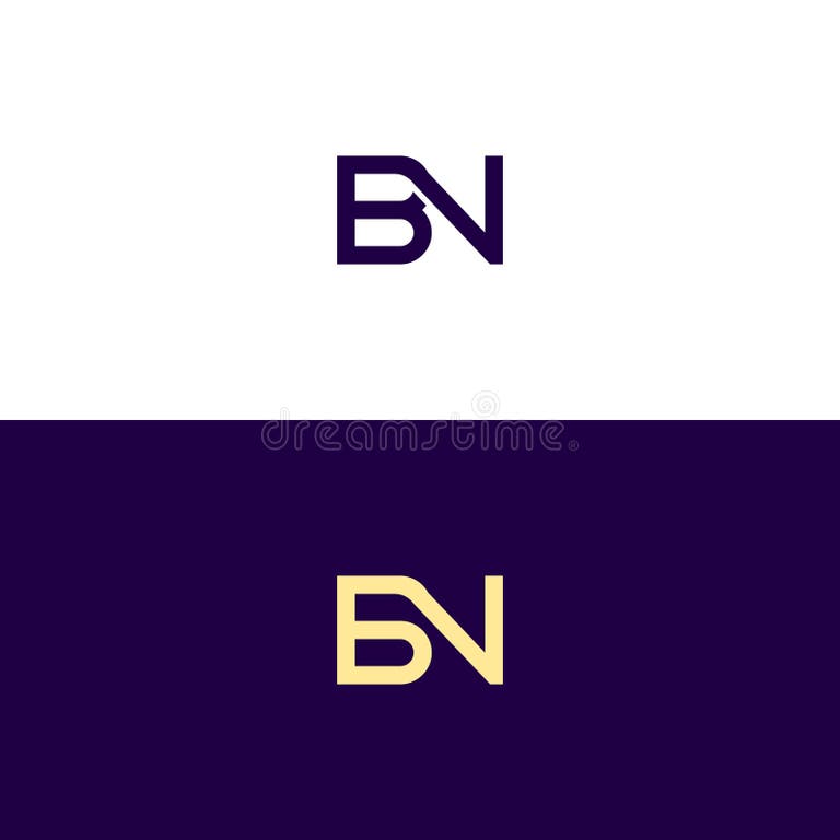 Initial BN Letter Logo Design Modern Concept Symbol Vector Template ...