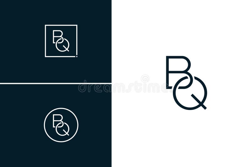 Initial BQ Vector Logo - Elegant Monogram Template for Letter B and Q ...