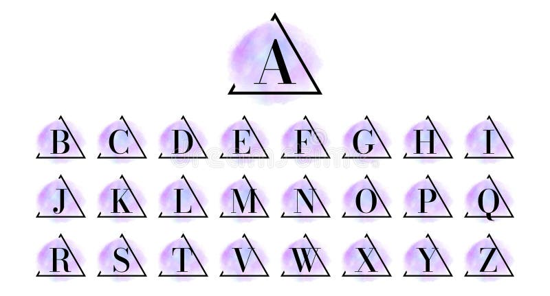 Initial Brand Logo Set in Watercolor Modern Style Stock Vector ...