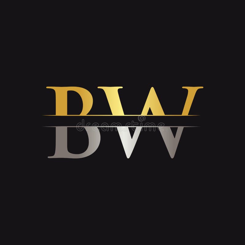 Initial BW Letter Logo with Creative Modern Business Typography Vector ...