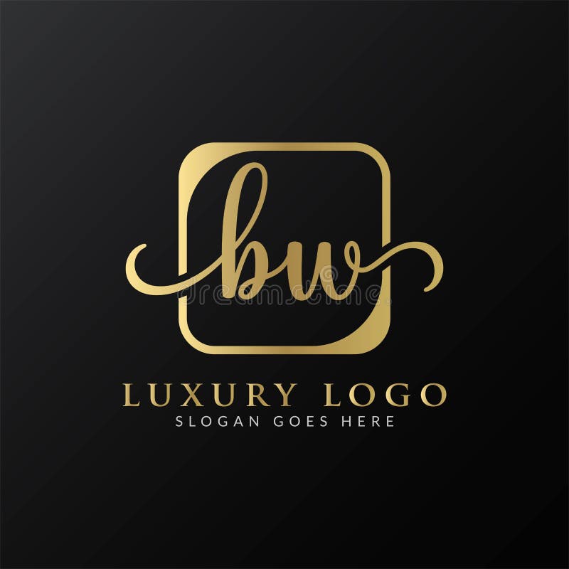 Initial BW Letter Logo Creative Modern Typography Vector Template ...