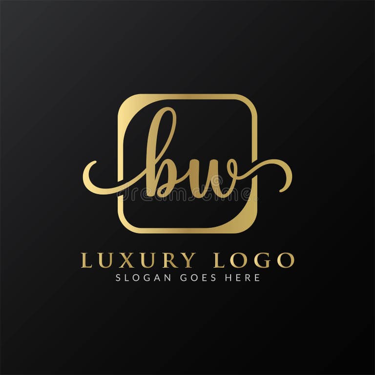 Initial BW Letter Logo Creative Modern Typography Vector Template ...