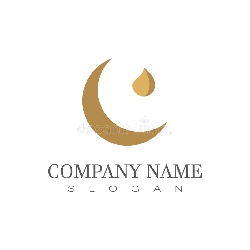 Initial C for Crescent Moon Letter Text Word Font Type Typography Logo ...