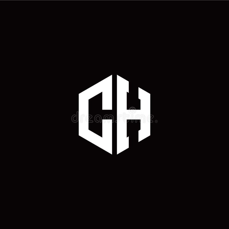 Initial C H Letter with Polygon Modern Style Logo Template Vector Stock ...