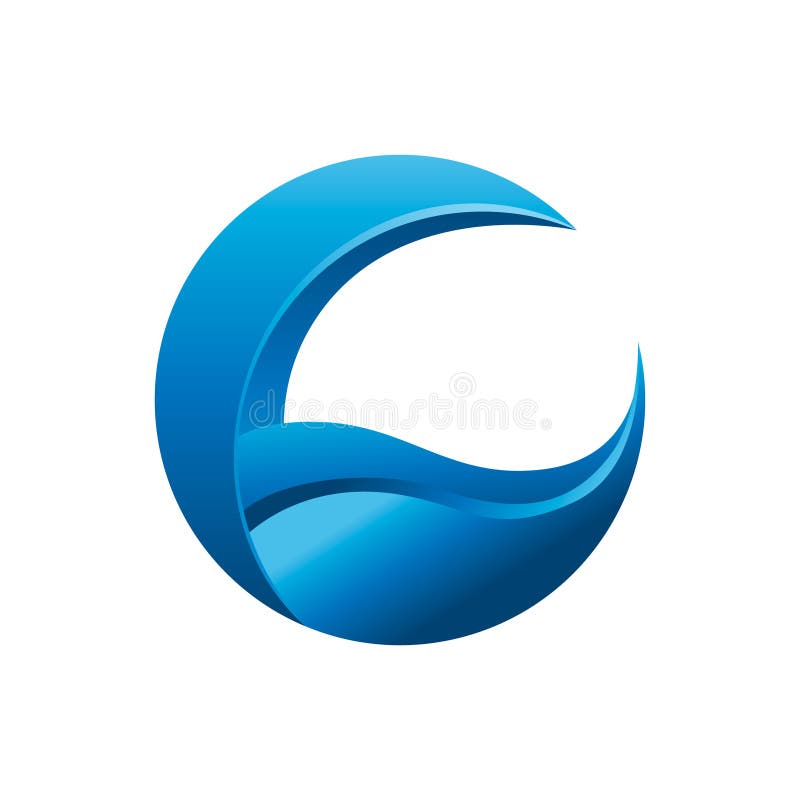 Moon and wave vector logo stock vector. Illustration of hotel - 153810093