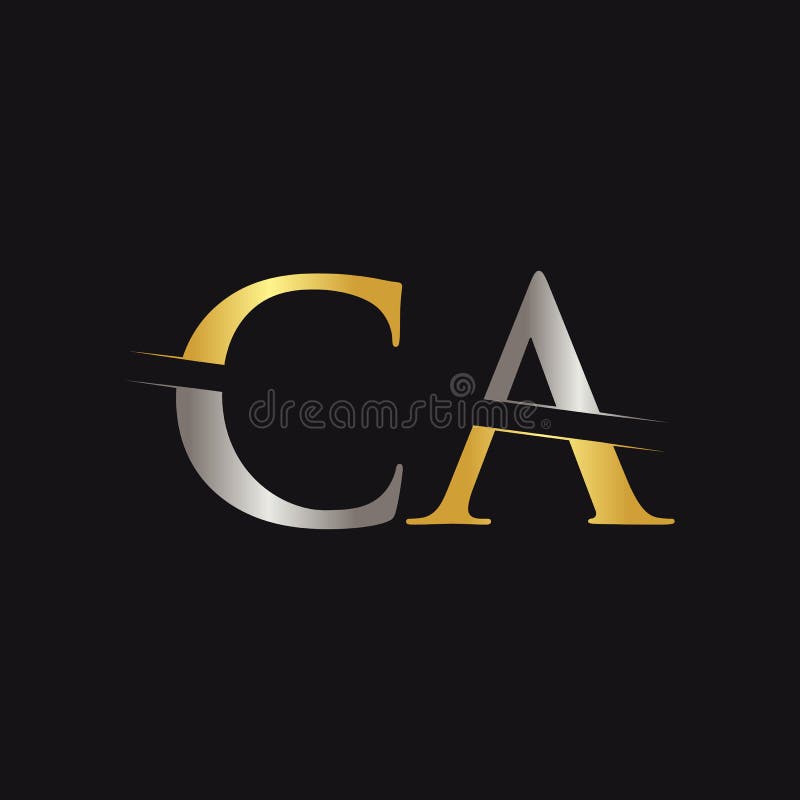 Initial CA Letter Logo with Creative Modern Business Typography Vector ...