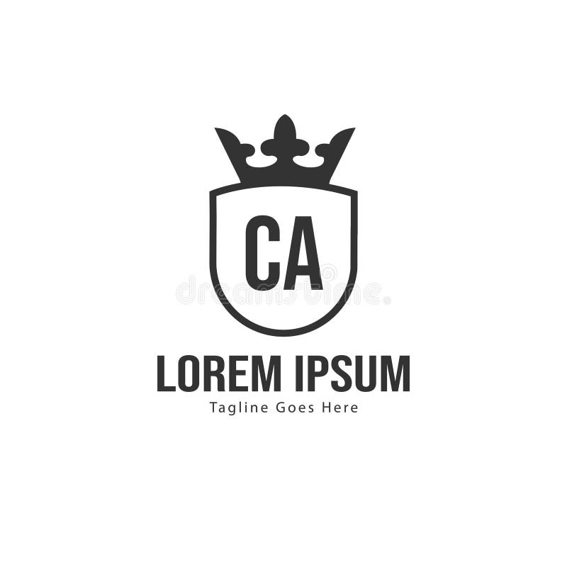 Initial CA Logo Template with Modern Frame. Minimalist CA Letter Logo ...