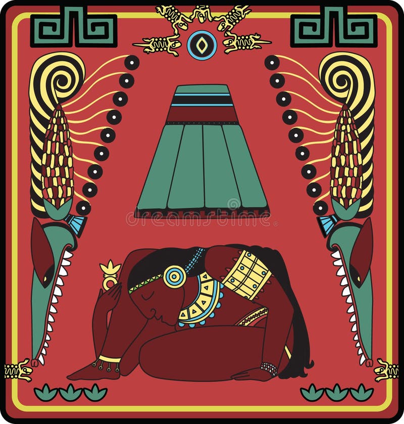 Initial Capital Letter a - Aztec Stock Vector - Illustration of style ...