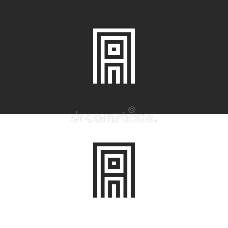 Initial Capital a Letter Logo, Simplest Monogram, Minimal Style Linear ...