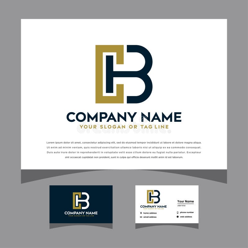 Initial Cb Logo Design for Various Business Vector Stock Vector ...