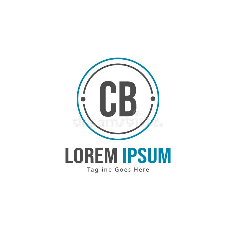 Initial CB Logo Template with Modern Frame. Minimalist CB Letter Logo ...