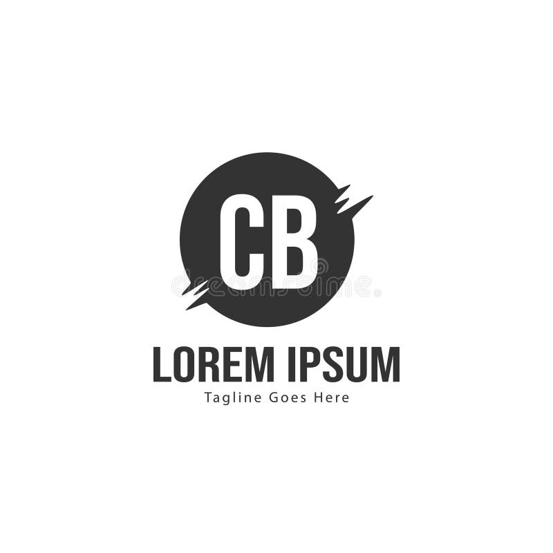 Initial CB Logo Template with Modern Frame. Minimalist CB Letter Logo ...