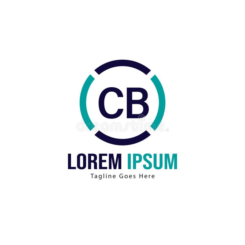Initial CB Logo Template with Modern Frame. Minimalist CB Letter Logo ...