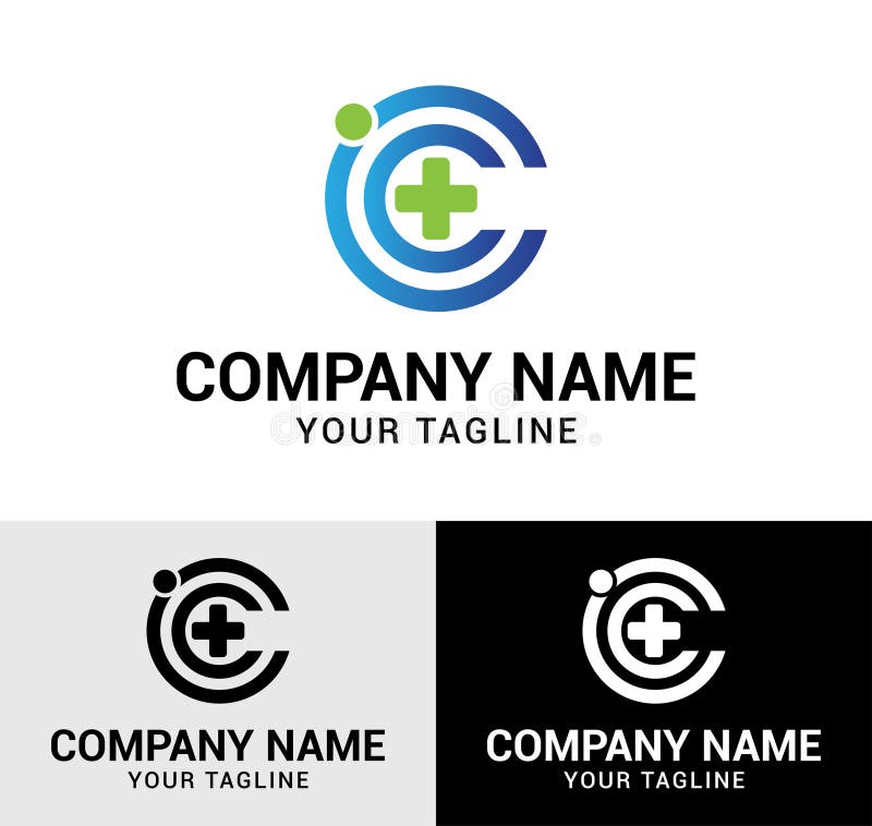 Initial CC Letter Clinic Hospital Logo Design Template. Modern ...