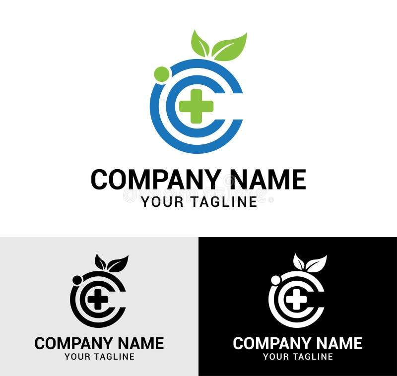 Initial CC Letter Clinic Hospital Logo Design Template. Modern ...