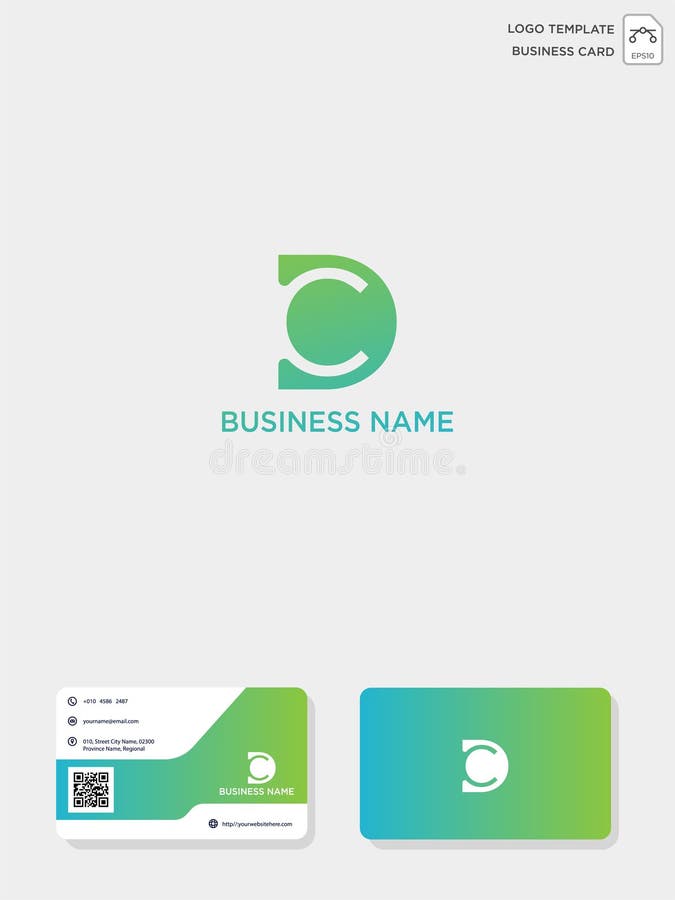 Initial CD or DC Creative Logo Template and Business Card Template ...