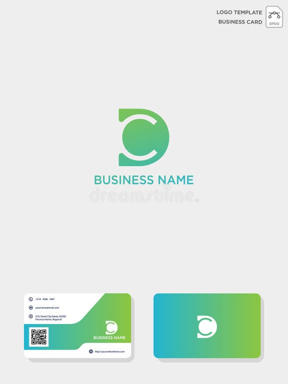 Initial CD or DC Creative Logo Template and Business Card Template ...