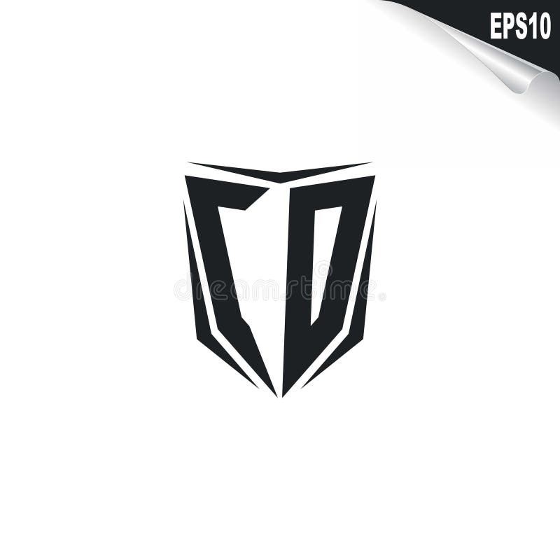 Initial CD Logo Design with Shield Style, Logo Business Branding Stock ...