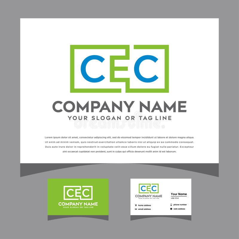 Initial Cec Logo Design for Various Business Vector Stock Vector ...