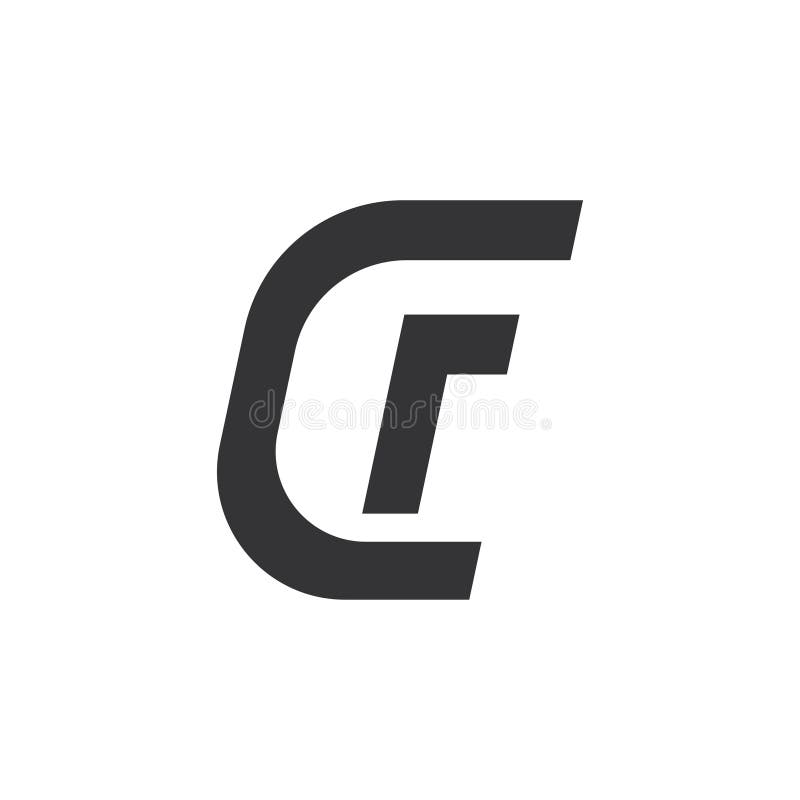 Initial Cf Logo Vector Design. Sign of Cf or Fc Letter Logo Vector Icon ...