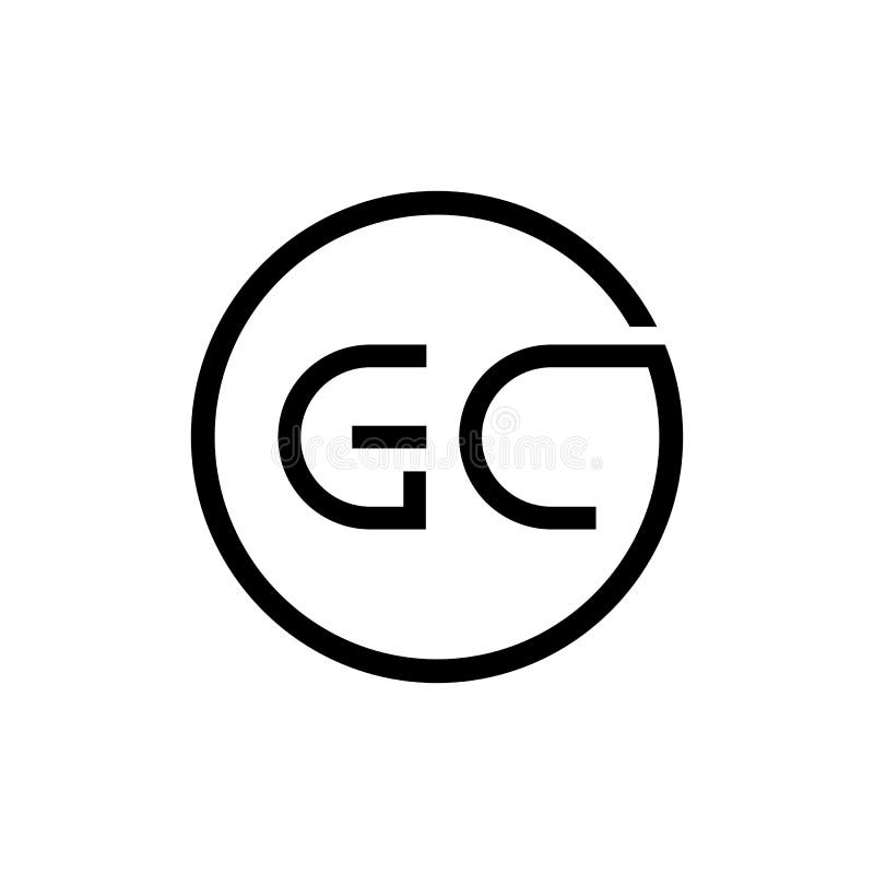 Initial Circle GC Letter Logo Creative Typography Vector Template ...