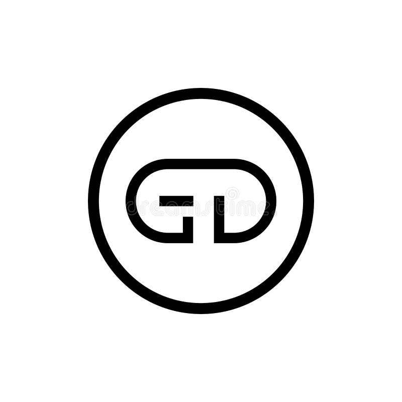 Initial Circle GD Letter Logo Creative Typography Vector Template ...